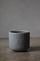 China 6inch Round Grey Plant Pots for sale