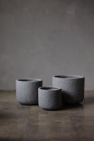 China 6inch Round Grey Plant Pots for sale