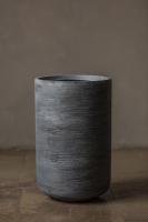 China 6inch Round Grey Plant Pots for sale
