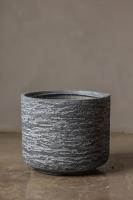 China 6inch Round Grey Plant Pots for sale