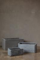 China HAIHONG Gray Rectangular Outdoor Planters Artificial Plant Accessories for sale