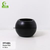 China Indoor Outdoor Mental H30cm Round Plant Pot Artificial Plant Accessories for sale