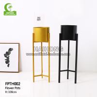 China Indoor Outdoor Mental H30cm Round Plant Pot Artificial Plant Accessories for sale