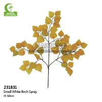 China Fire Retardant 60cm Height Artificial Tree Branches , Artificial Birch Leaves Silk for sale
