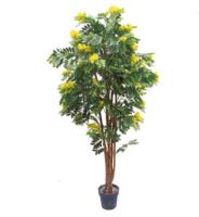 China Garden Landscape Artificial Potted Floor Plants Cassia Flowering Tree for sale