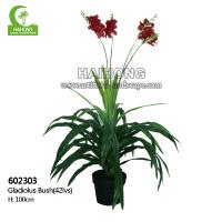 China 100cm Tall Real Touch Artificial Potted Flowers 42 Leaves Home Decoration for sale