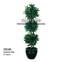 China 160cm Artificial Potted Floor Plants Handmade Realsitic Natural Auspicious Jasmine Tree for sale
