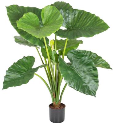 China Height 250cm Artificial Potted Floor Plants Outdoor Elephant's Ear Plant for sale