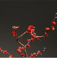 China High Simulation Artificial Prunus Mume Tree 70cm Height for sale
