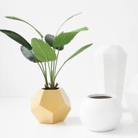 China OEM Artificial Flower Pot Nordic Fiberglass Stainless Art Home Furnishings for sale