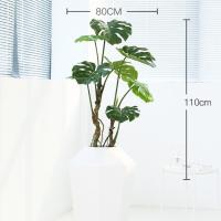 China Nordic Bonsai Evergreen Monstera Artificial Potted Plant Ornament for sale