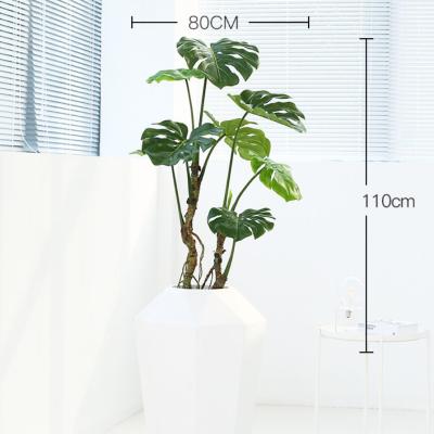 China Nordic Bonsai Evergreen Monstera Artificial Potted Plant Ornament for sale