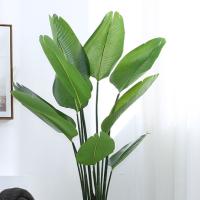 China Indoor Bonsai Artificial Landing Plant Simulated Green Tropical Traveler Palm for sale