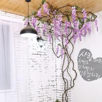 China Fire retardant 280cm Long Artificial Vine Plant Corner Pipe Decoration for sale