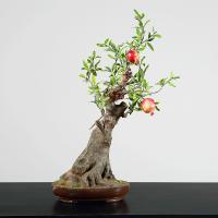 China Height 65cm Artificial Potted Floor Plants Pomegranate Tree Corner Table Decoration for sale