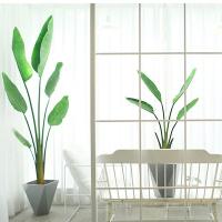 China Eco Friendly Artificial Potted Floor Plants PU Traveler Banana Palm Bonsai Ornament for sale