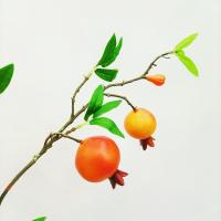 China Table Decor 70cm Height Artificial Fruit Tree Persimmon Long Single Branch for sale