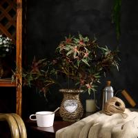China Artificial Landscape Maple Leaf Tree Countertop Ornaments Decorative Vase Flower for sale