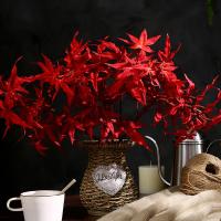 China Artificial Landscape Maple Leaf Tree Countertop Ornaments Decorative Vase Flower for sale