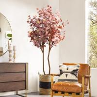 China 150cm Red Eucalyptus Artificial Potted Floor Plants For Garden Decor for sale