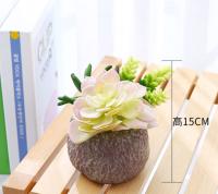 China ODM Silver Color Artificial Succulent Plants For Home Desk for sale