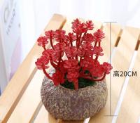 China ODM Silver Color Artificial Succulent Plants For Home Desk for sale