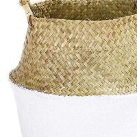 China ODM Artificial Plant Accessories Bamboo Woven Basket Rattan Portable Flower Pot for sale