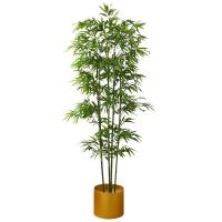 China Bamboo Artificial Potted Floor Plants For Shopping Mall Green Wall Decoration for sale