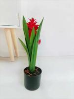 China 80cm Artificial Pineapple Plant Plastic Fruit Red Flowers Home Table Decoration for sale