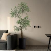 China Peva Green Artificial Potted Floor Plants Bamboo Outdoor Decor for sale