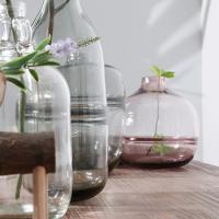 China 60cm Height Glass Bottle Flower Pot Transparent Flowers Decor for sale