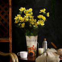 China Pink Yellow Purple Colored Flower Fake Jasmine Vintage Lifelike Potted Plants for sale