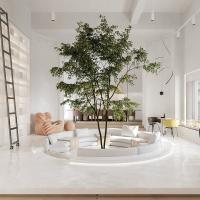 China Custom Corner Artificial Ficus Tree Space Decoration Minimalist Style for sale