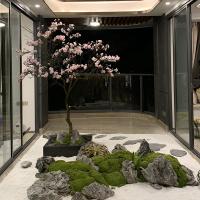 China Plant Sakura Real Touch Artificial Flowers Fabric Chinese Style Landscaping Tree for sale