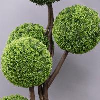 China 180Cm Spherical Simulated Plant Fake Boxwood Indoor Plastic Potted Bonsai for sale