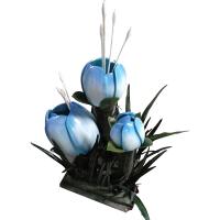 China Custom Landing Jewerlry Real Touch Artificial Flowers Exotic Landscaping Plants Colored Decor for sale