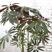 China 120cm Artificial Potted Floor Plants Green Simulated False Aralia Tree For House Decor for sale