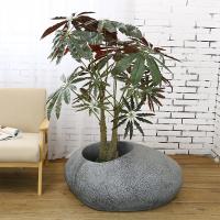 China 120cm Artificial Potted Floor Plants Green Simulated False Aralia Tree For House Decor for sale