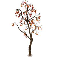 China Garden Bonsai Artificial Persimmon Tree Retro Style Landing Fruit Plant for sale