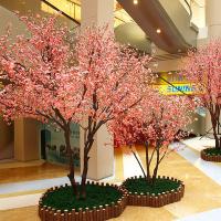 China Peach Blossom Cherry Artificial Wishing Tree Indoor Festival Wedding Decoration for sale