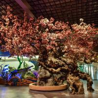 China Lush Cherry Artificial Landscape Trees Exhibition Decorative for sale