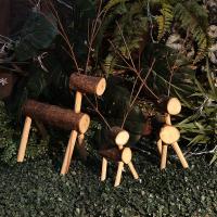 China Creative Deer Custom Home Accessories Solid Wood Homestay Living Room Desktop Decorations for sale