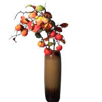 China Anti Fading Artificial Persimmon Red Fruit Tree Home Desktop Soft Decoration for sale