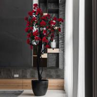 China 150Cm Height Bougainvillea Colorful Artificial Silk Plant Creative Potted Flowers for sale