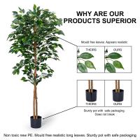 China 160cm Artificial Potted Floor Plants Green Ficus Bonsai Office Decor for sale