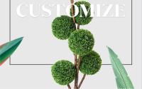 China Fire Proof S Shape Artificial Boxwood Plants For Decoration for sale