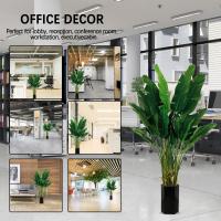 China Anti - Fading Plastic Artificial Landscape Trees Potted Bird Of Paradise for sale