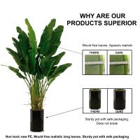 China Anti - Fading Plastic Artificial Landscape Trees Potted Bird Of Paradise for sale