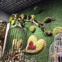 China Green Vertical Artificial Plant Wall Fire Retardant No Smell Custom for sale