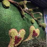 China Green Vertical Artificial Plant Wall Fire Retardant No Smell Custom for sale